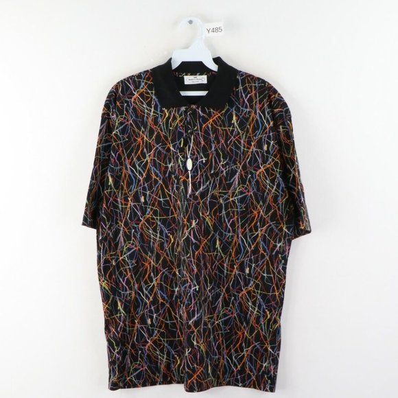 Vintage | Shirts | Nos Vintage Streetwear Jackson Pollock Polo Shirt ...